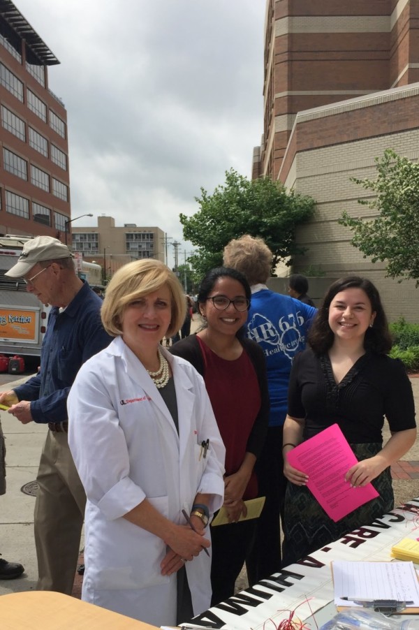 Barbara Casper, MD, with med students Mallika Sabharwal & Rina Perlin ...